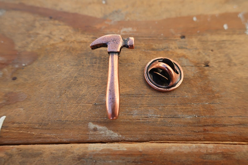 Copper Hammer Lapel Pin CC170C Hammer Tools Carpentry - Etsy
