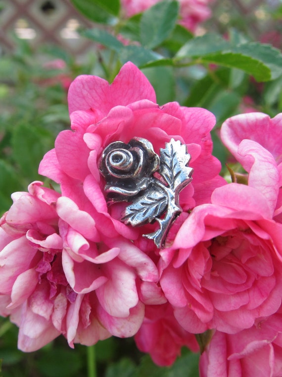 Rose Lapel Pin CC365 Flower Pins Gardener Garden Garden | Etsy