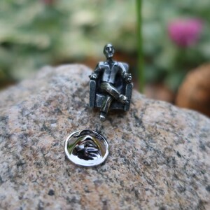 Guy in Chair Pewter Lapel Pin- CC335- Men, Man, Relax, and Chair Pins ...