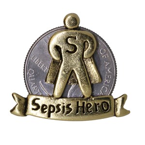 Sepsis Hero Gold Dipped Pewter Lapel Pin- CC677G- Recognizing the ...