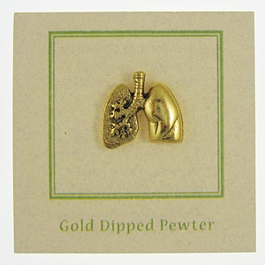 Gold Lung Lapel Pin-cc390g- Medical and Anatomy, Respiratory ...