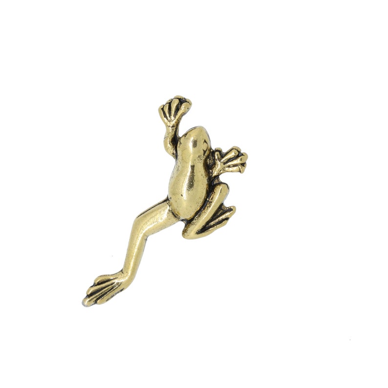 Gold Frog Lapel Pin-cc169g Frog Gifts Amphibeans - Etsy