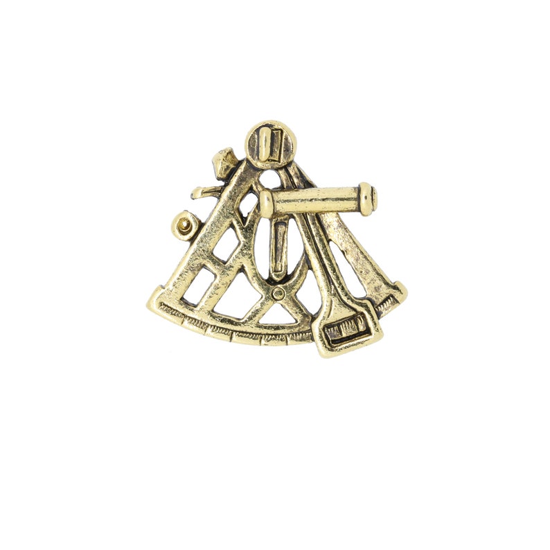 Sextant Gold Dipped Pewter Lapel Pin CC165G Navigation - Etsy