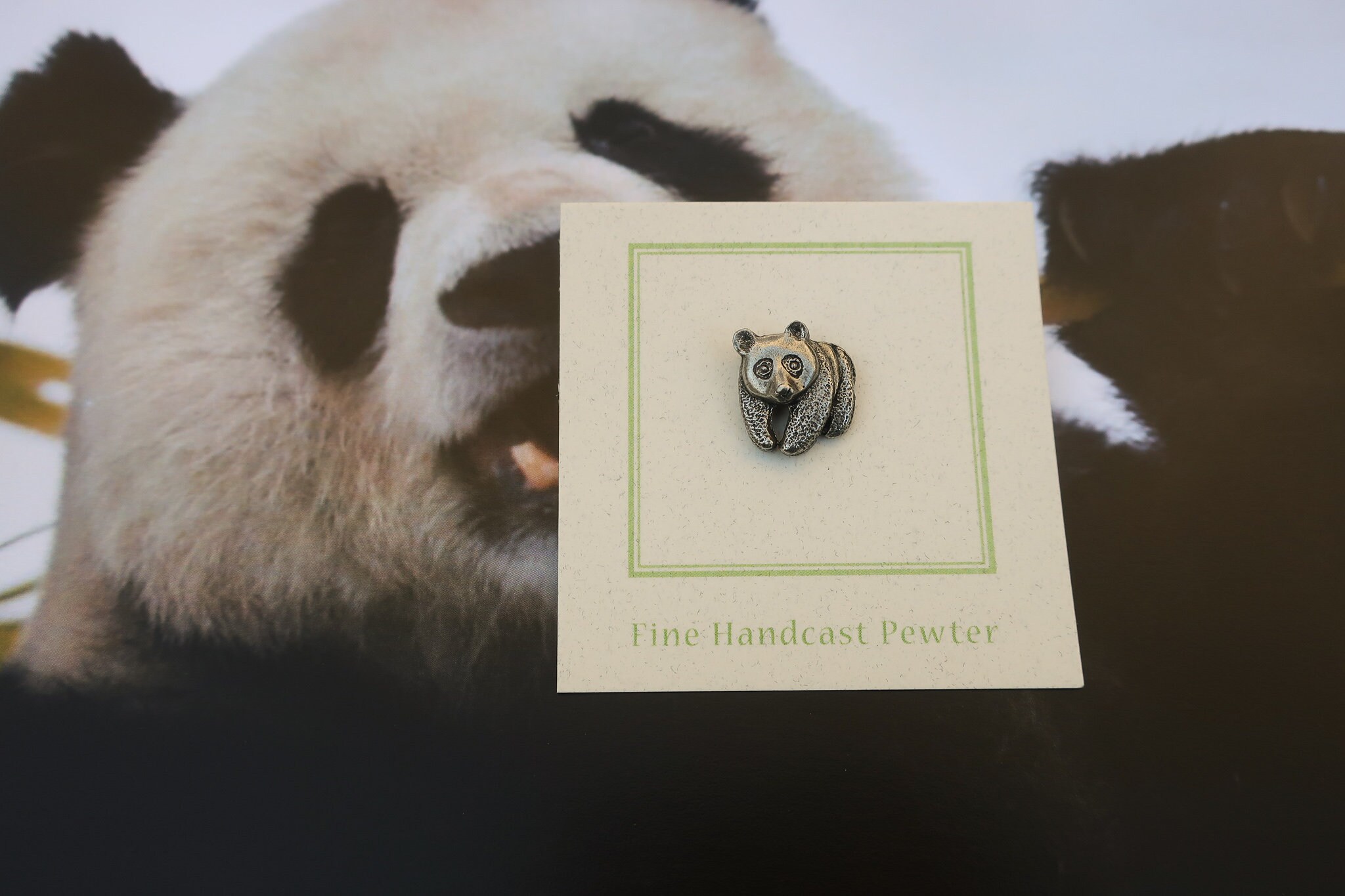 Panda Bear Pewter Lapel Pin CC470 Zoo Wildlife and Animal - Etsy