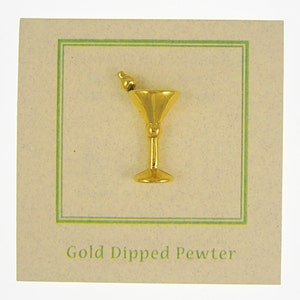 Gold Martini Glass Lapel Pin-cc277g- Martini, Martini Glass, Cocktail ...