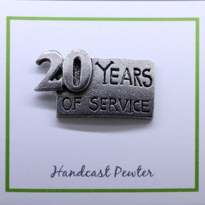 20 Years of Service Lapel Pins- CC608- Employee and Volunteer ...