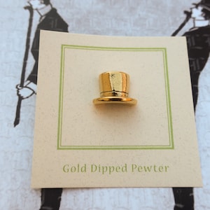 Top Hat Gold Dipped Pewter Lapel Pin- CC475G- Hats, Formal Wear ...
