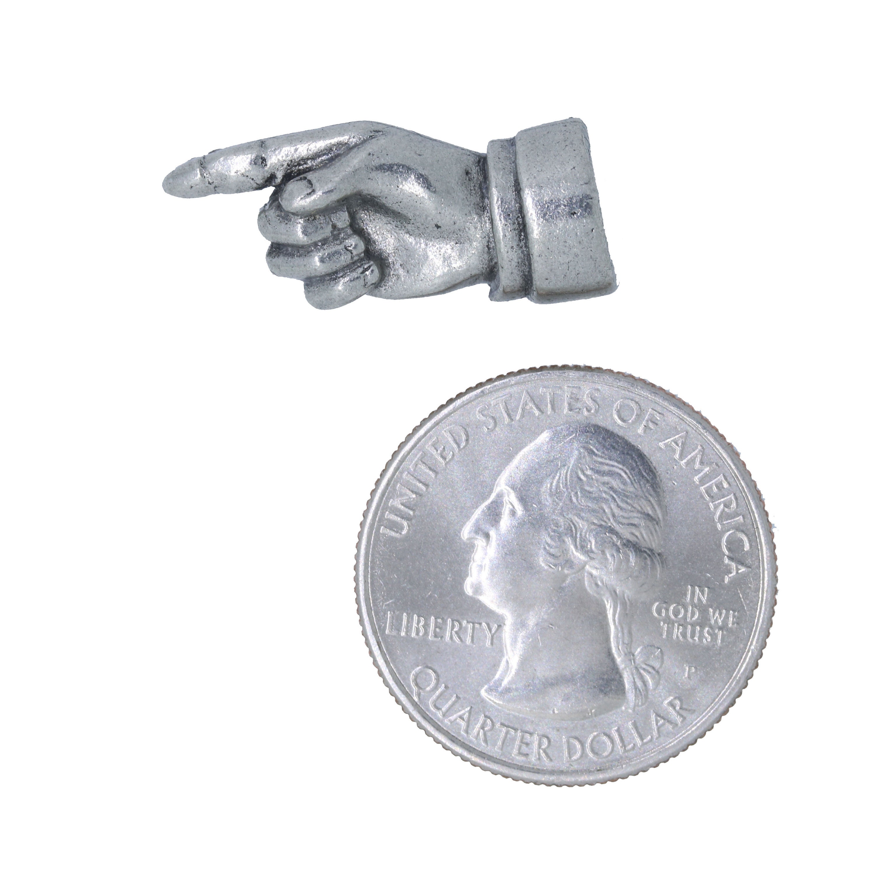Pointing Finger Pewter Lapel Pin - CC178- This Way, Hands, Number 1 ...