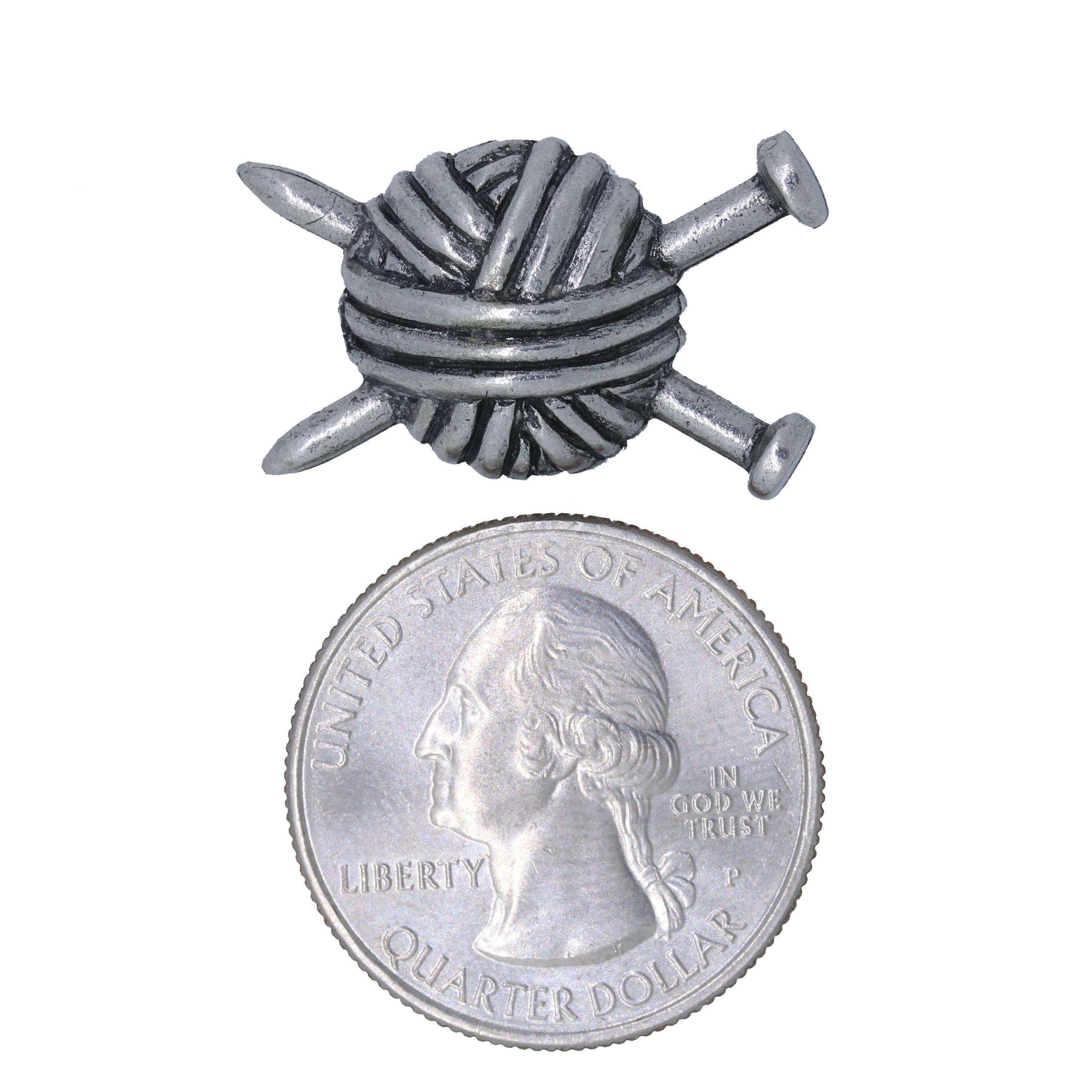 Knitting Needles Lapel Pin CC638 Knitting Quilting | Etsy