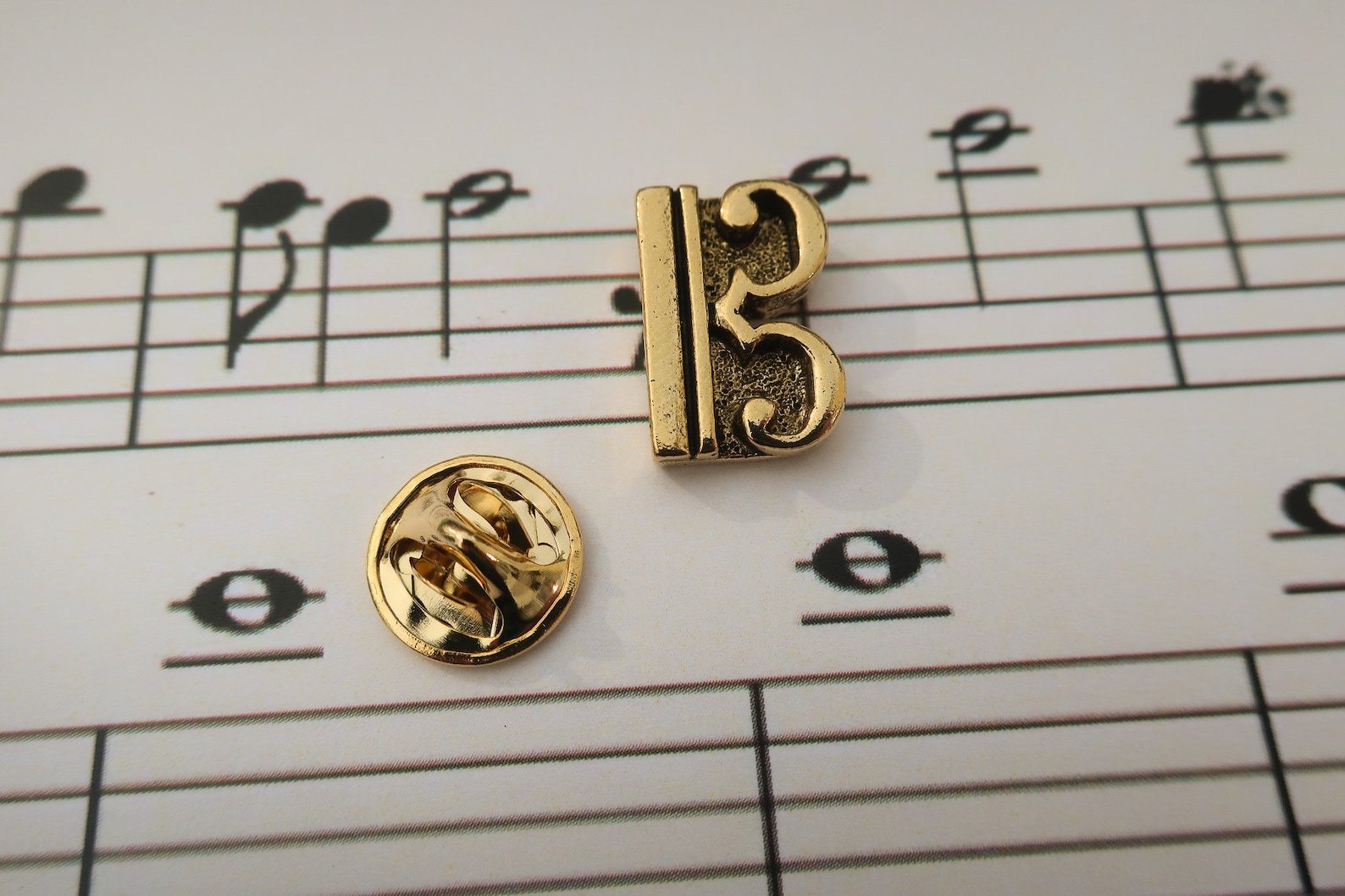 C-clef Lapel Pin CC561G C Clef Soprano Clef Alto Clef | Etsy
