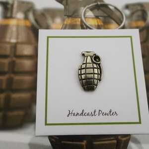 Grenade Pewter Lapel Pin- CC660- Explosives, Weapons, Bombs, War, WWI ...