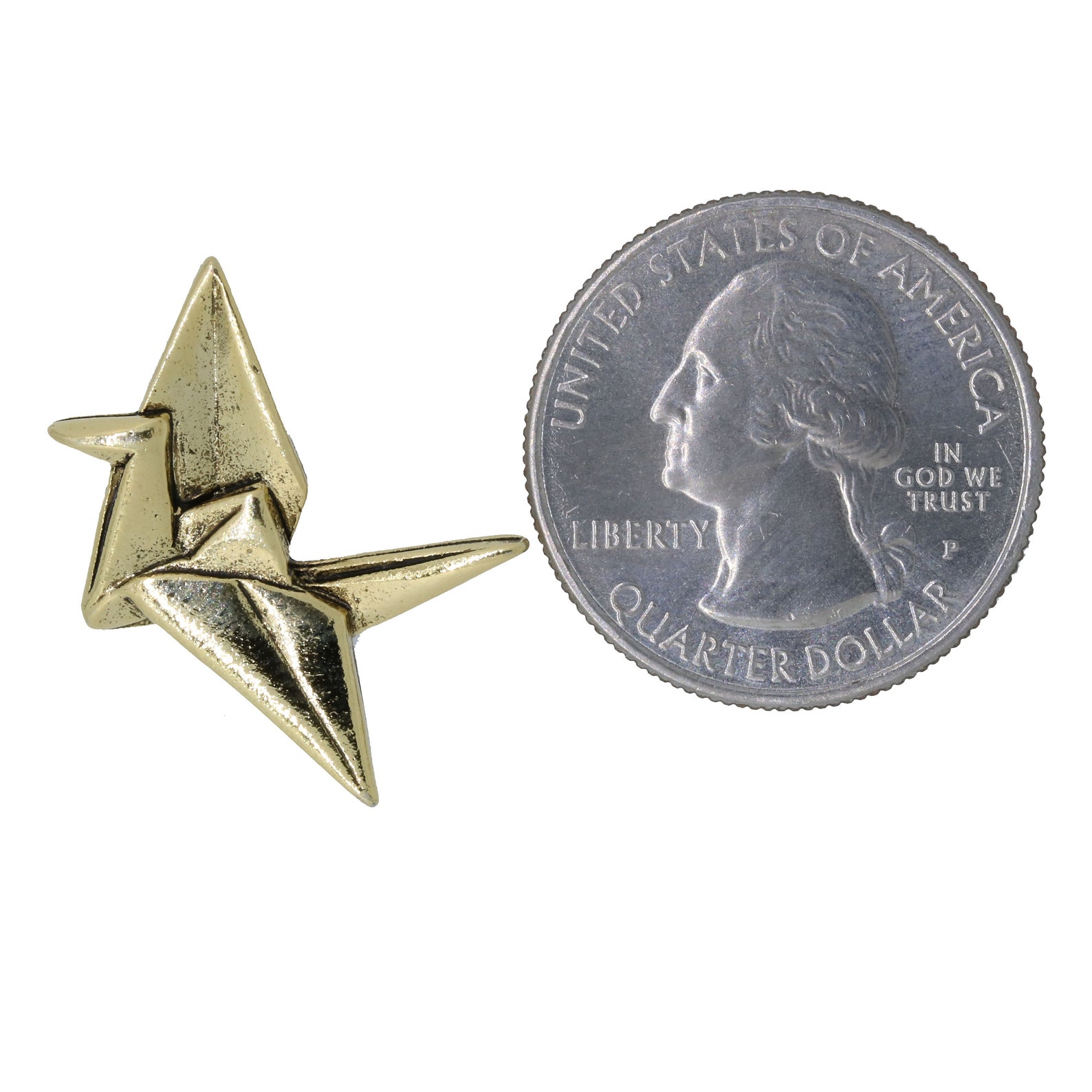 Gold Origami Crane- CC633G- Origami, Japanese, Sebanzuru, and Paper ...