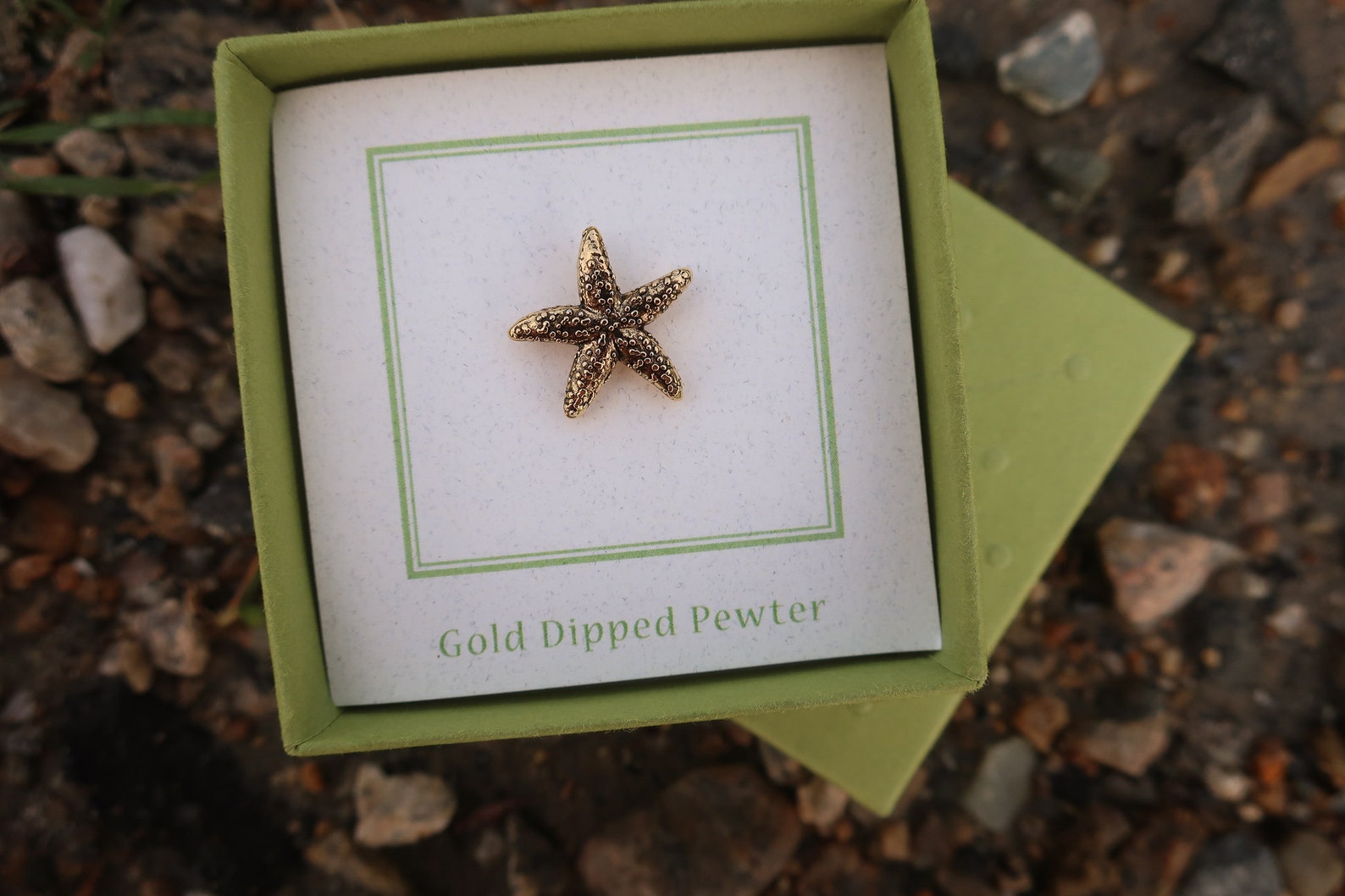Gold Starfish Lapel Pin CC415G Starfish Ocean Beach Sea | Etsy