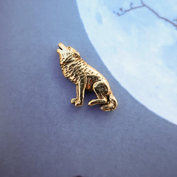 Wolf Pin - Etsy