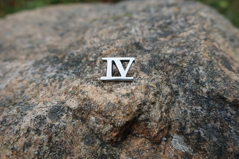 IV Pewter Lapel Pin- Cc609-roman Numerals, 4, Ancient Rome, Numbers ...
