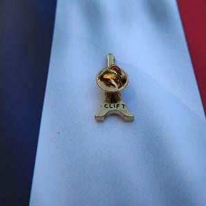 Gold Eiffel Tower Lapel Pin- CC425G- Eiffel Tower, France, Tourist ...