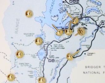 Boot Print Push Pin // Boot Map Push Pins // National Park - Etsy
