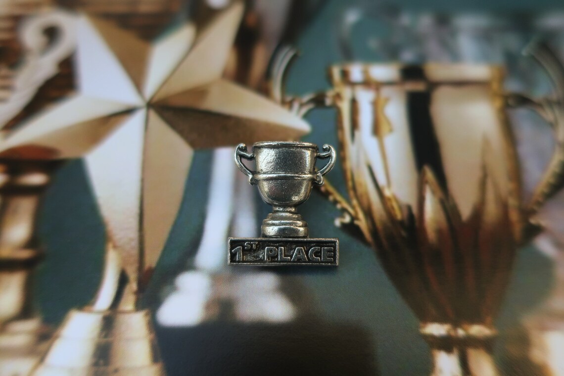 1st Place Trophy Lapel Pin - CC317- 1st Place, First Place, Trophy ...
