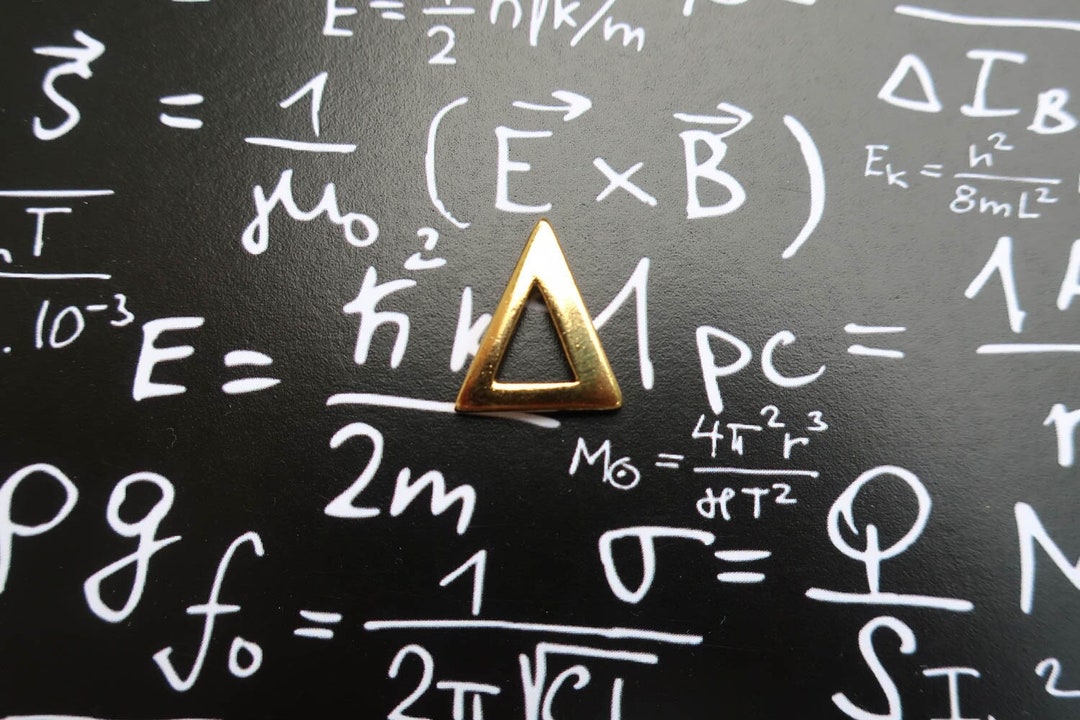 Delta Gold Dipped Pewter Lapel Pin- CC595G- Mathematics, Math Teacher, Greek Letters, and ...