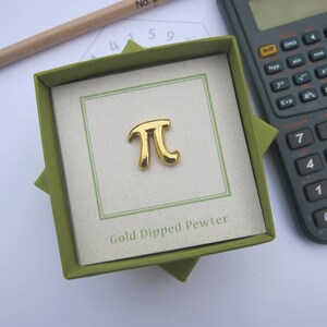 Gold Pi Lapel Pin- CC295G- Math Pins for Mathematicians, Math Teachers ...