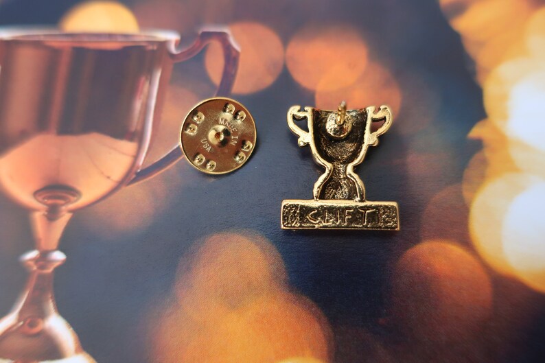1st Place Trophy Gold Dipped Pewter Lapel Pin - CC317G- 1st Place ...