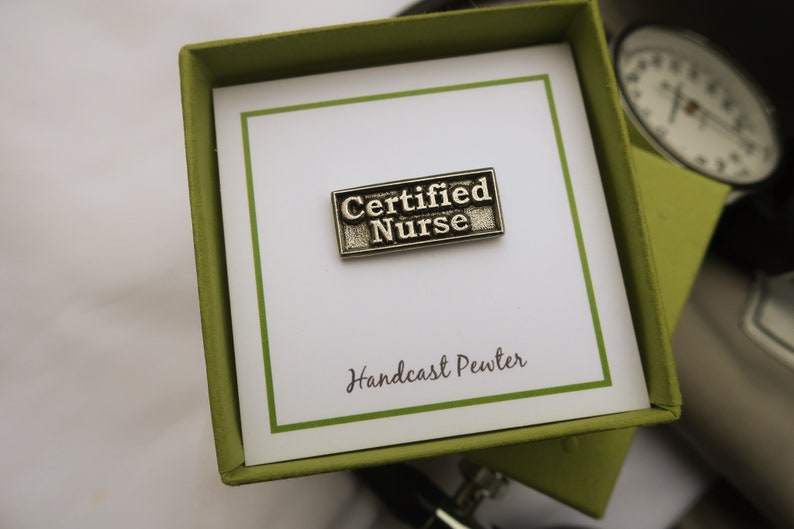 Certified Nurse Pewter Lapel Pin CC662 Nursing Pins and | Etsy