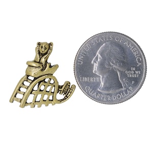 Gold Rollercoaster Lapel Pin-cc501g- Roller Coaster, Rollercoaster ...
