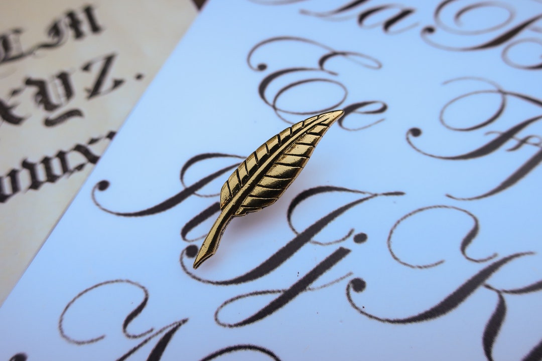 Gold Quill Lapel Pin-cc267g- Writing and Literature Gifts, Literacy ...
