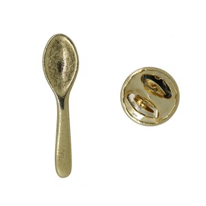 Spoon Gold Dipped Pewter Lapel Pin - CC116G- Kitchen, Cooking, Culinary ...