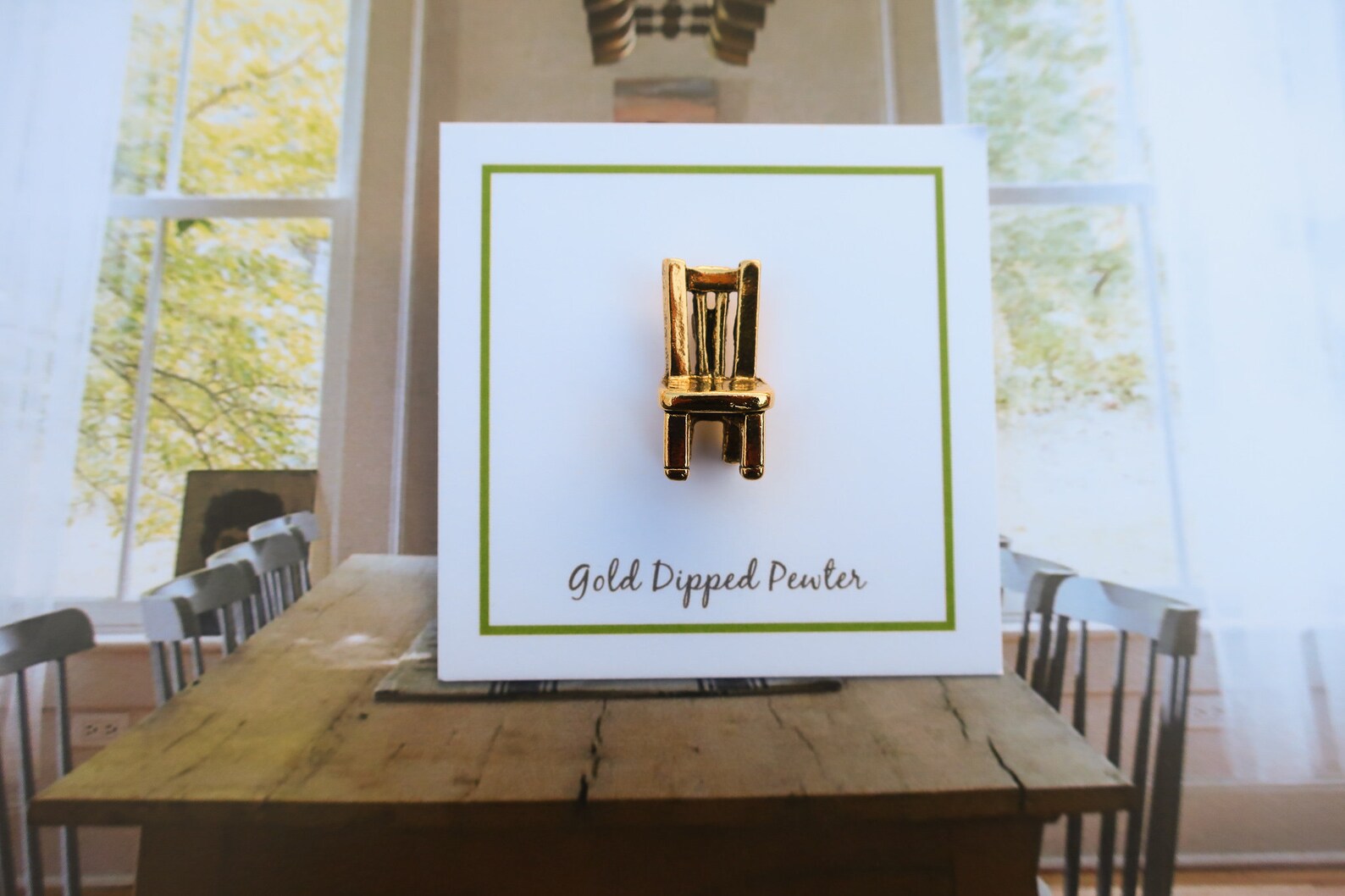 Chair Gold Dipped Pewter Lapel Pin - CC149G- Chair, Furniture, Seats ...