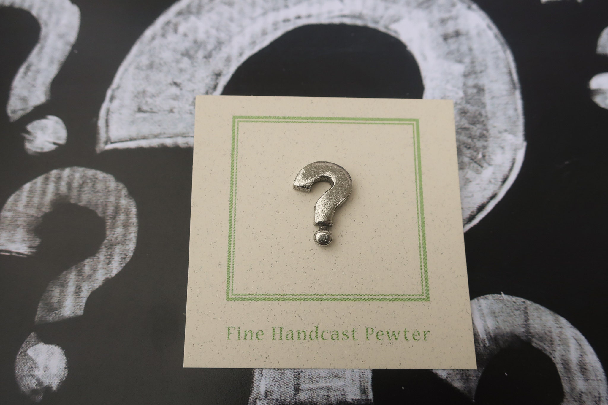 Question Mark Pewter Lapel Pin CC647 Question Punctuation | Etsy