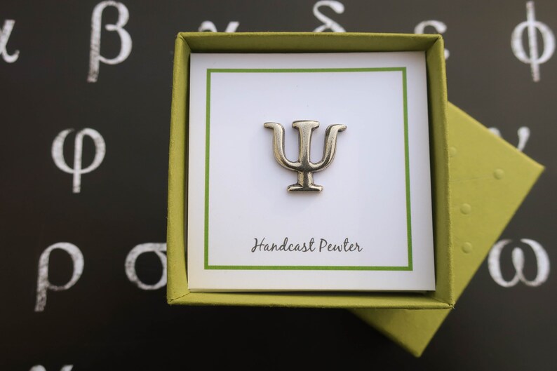 Psi Lapel Pin- CC710- Greek Alphabet, Psychology, Trigonometry and ...