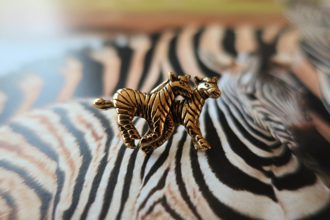 Zebra Gold Dipped Pewter Lapel Pin- CC283G- Zebra, Wildlife, and Zoo ...