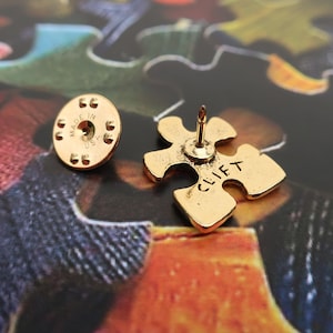 Gold Puzzle Piece Pin- CC372G- Puzzle Piece, Jigsaw Puzzle, Essential ...