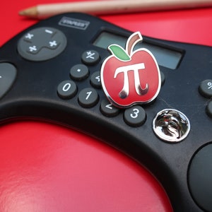 Apple Pi Enamel Lapel Pin- EP115- Pi, Math, Pi Day, and Math Teacher ...