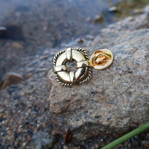 Gold Life Preserver Lapel Pin- CC435G- Water Safety, Flotation Device ...