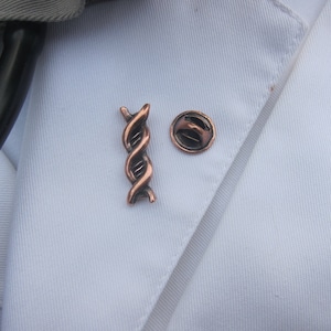 Copper DNA Lapel Pin- CC577C- Science and Genetics Pins and Gifts - Etsy