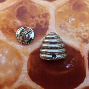 Beehive Pewter Lapel Pin- CC448- Bees, Pollinators, Save the Bees, and ...