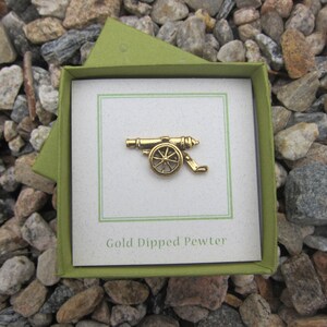 Gold Cannon Lapel Pin- CC340G- Artillery and War Weapons, Civil War ...