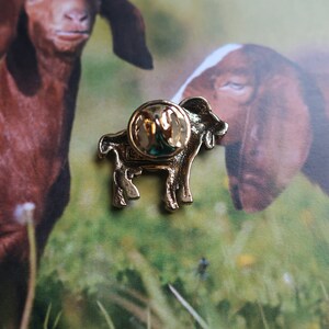 Goat Gold Dipped Pewter Lapel Pin- CC639G- Goat, Farm, Farming, G.O.A.T ...