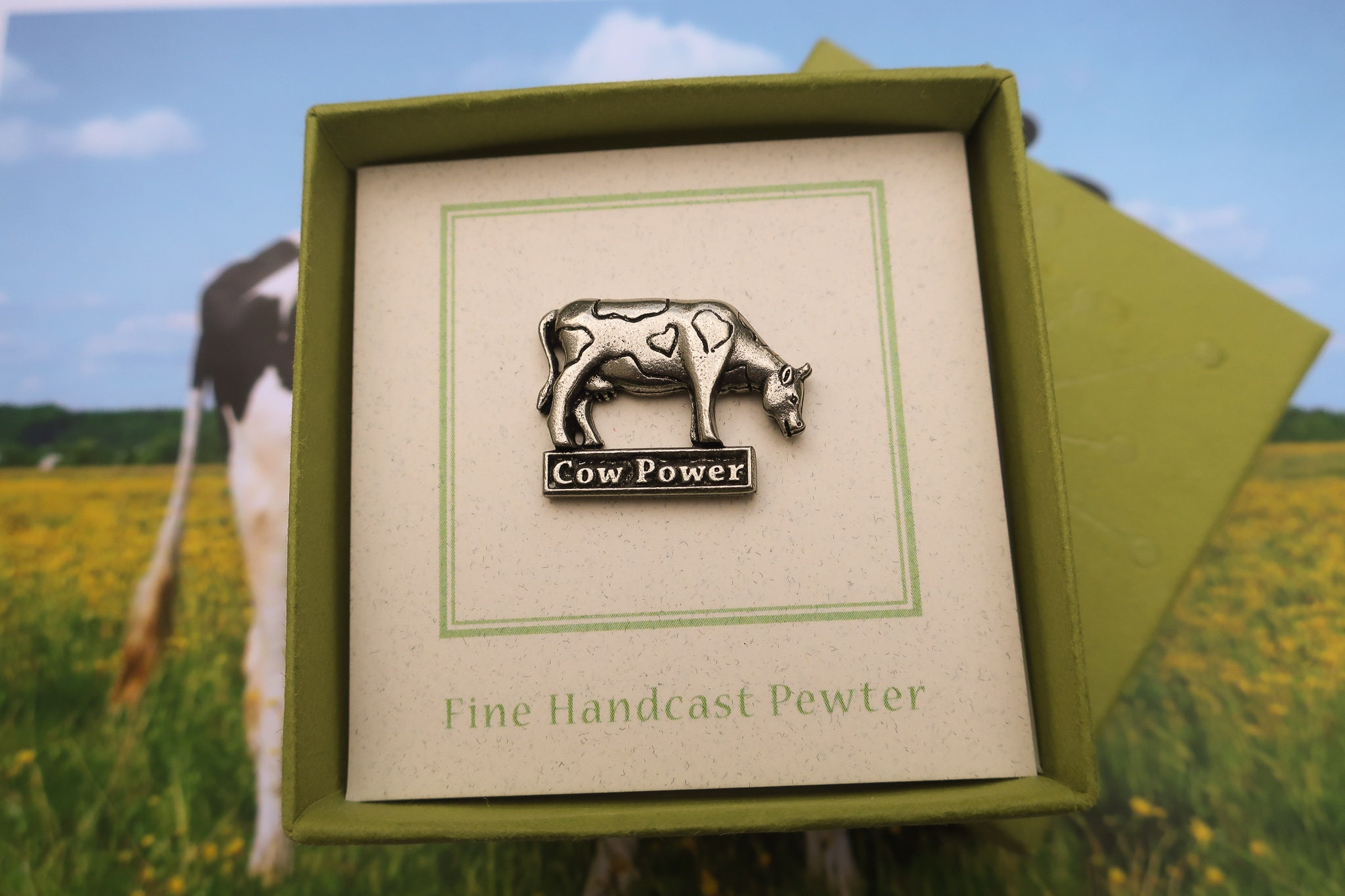 Cow Power Lapel Pin- CC544- Green Energy, Renewable Sources, Energy ...