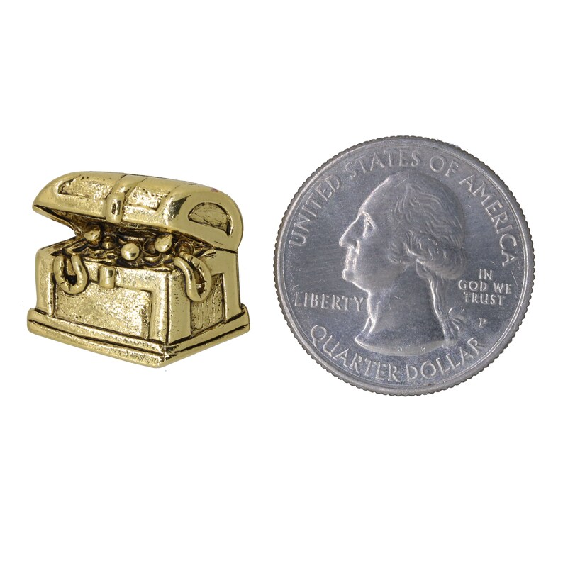 Gold Treasure Chest- CC587G- Treasure, Jewels, and Pirate Pins - Etsy