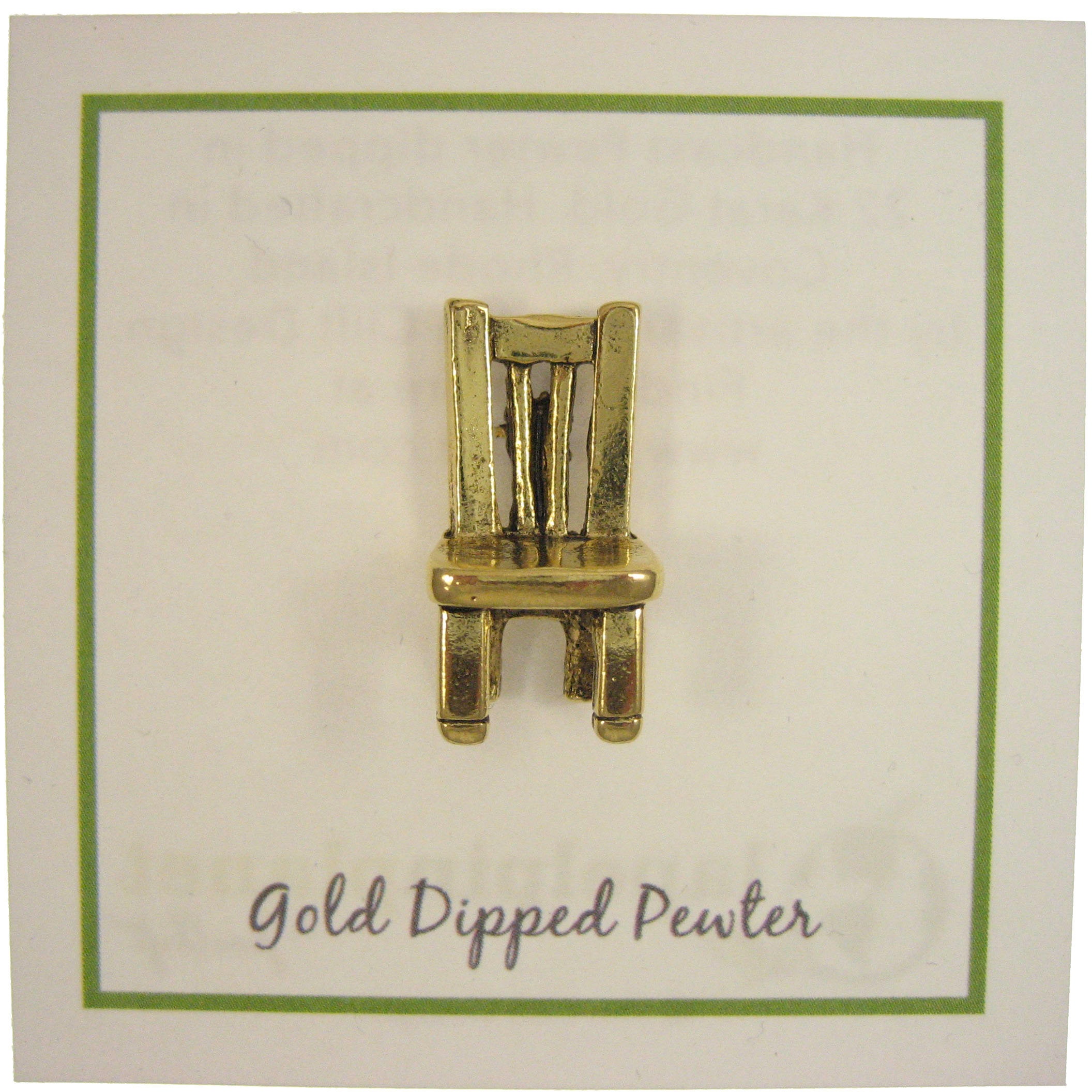 Chair Gold Dipped Pewter Lapel Pin CC149G Chair Furniture | Etsy