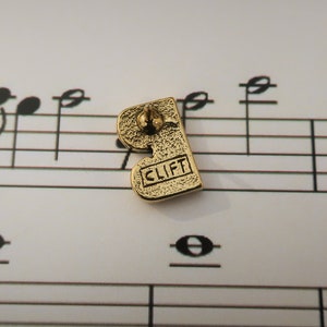 C-clef Lapel Pin - CC561G- C Clef, Soprano Clef, Alto Clef, Music ...