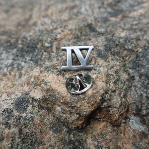 IV Pewter Lapel Pin- Cc609-roman Numerals, 4, Ancient Rome, Numbers ...