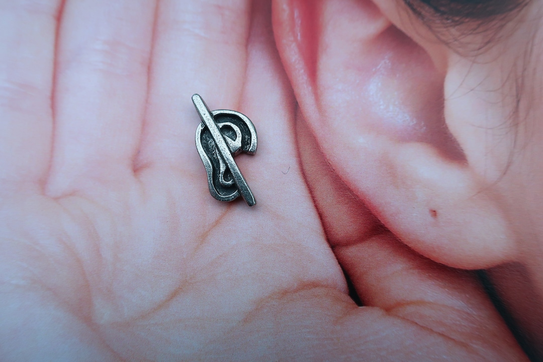 Hard of Hearing Pewter Lapel Pin- Deaf, Hearing, Hearing Loss, and ...