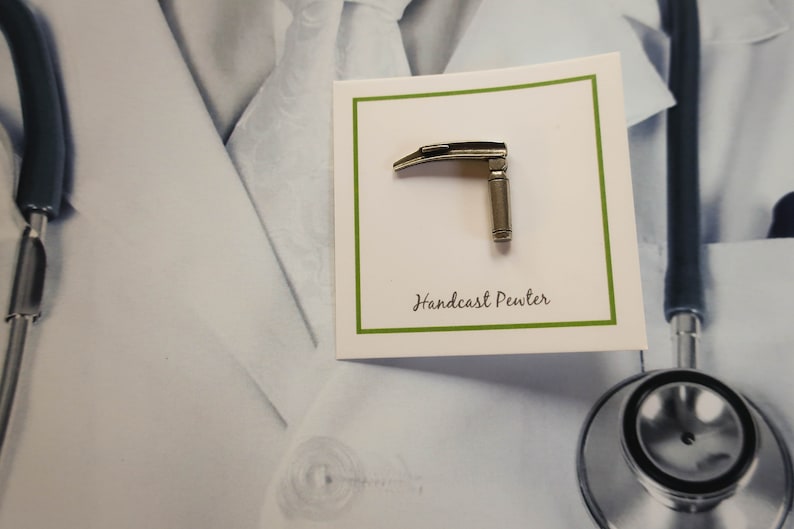 Miller Blade Laryngoscope Pin: Hand Cast Pewter ENT Doctor Gift - Etsy