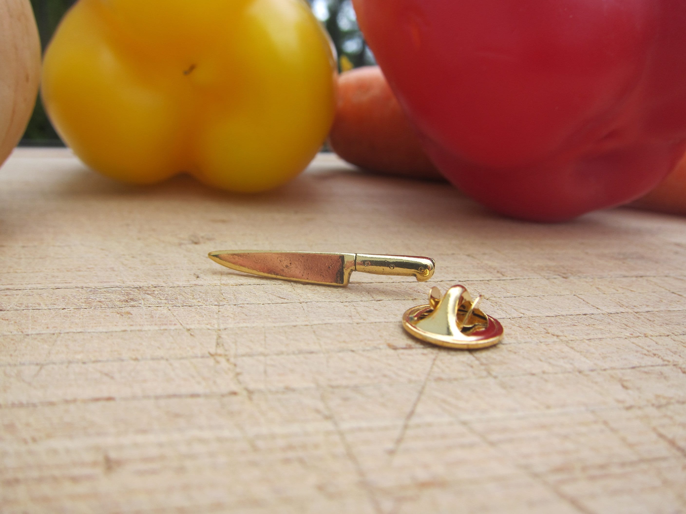 Gold Chef Knife Lapel Pin CC195G Kitchen and Culinary Pins - Etsy