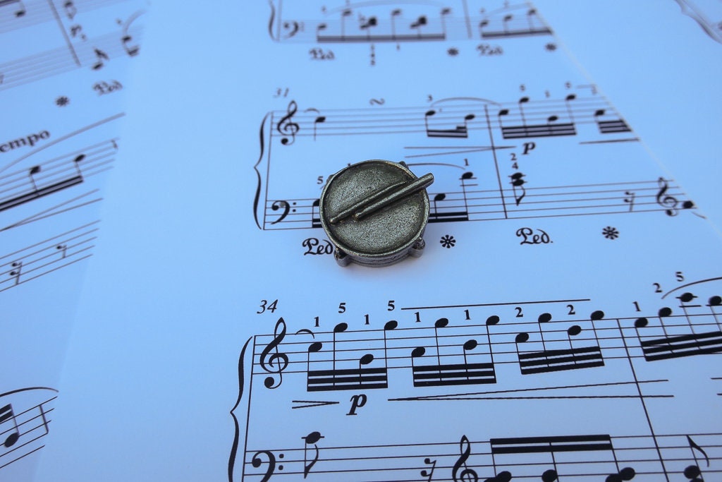Drum with Drumsticks Lapel Pin-CC339 Drum Instruments | Etsy