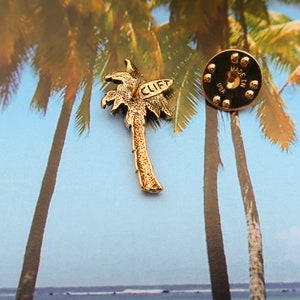 Gold Palm Tree Lapel Pin- CC551G- Coconut Tree, Tropical, Trees ...